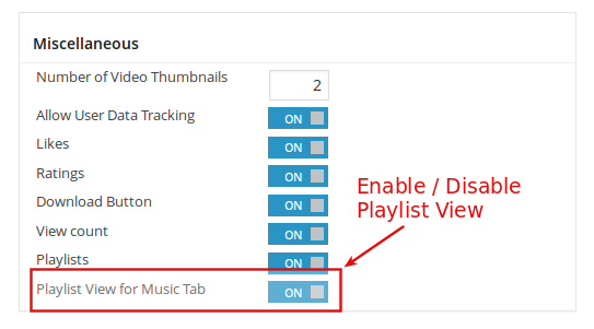 playlist view for music tab - Blogger To WordPress